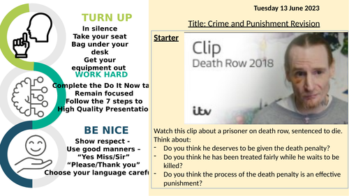 Theme E Crime and Punishment Revision Lessons - GCSE AQA Religious ...