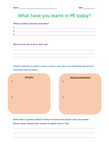 non-participant worksheet | Teaching Resources
