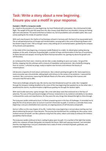 Using a motif for Paper 1 Question 5 | Teaching Resources