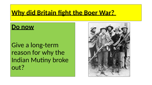 AQA GCSE Migration Boer Wars | Teaching Resources