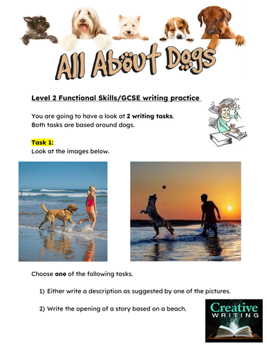 Functional Skills and GCSE writing tasks based around dogs! | Teaching ...