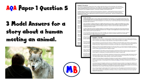 AQA Language Paper 1 Question 5 2023 3x model answers | Teaching Resources