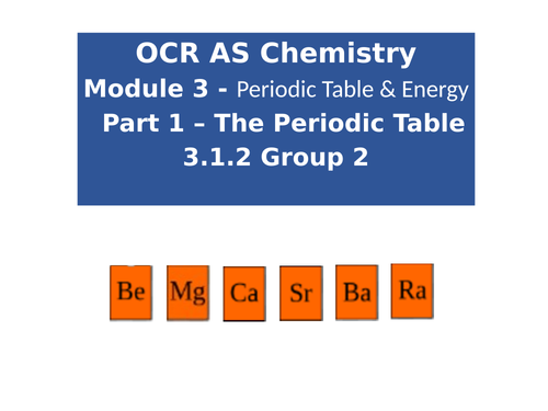 OCR A level Chemistry 3.1.2 Group 2 Redox Reactions | Teaching Resources