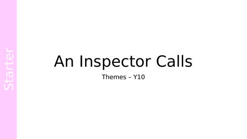 An Inspector Calls Themes Revision Lesson | Teaching Resources An Inspector Calls Themes Revision Lesson | Teaching Resources