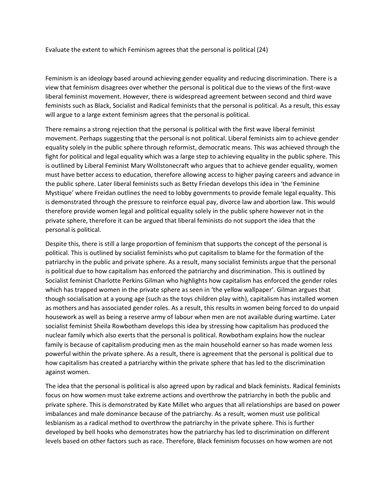 Feminism: Is the Personal Political (24) | Teaching Resources Feminism: Is the Personal Political (24) | Teaching Resources