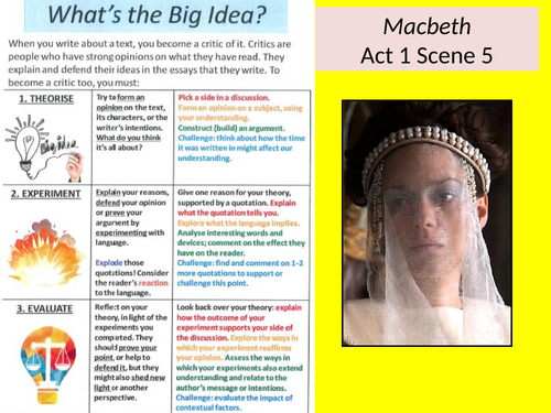 Macbeth Act 1 Scene 5 | Teaching Resources