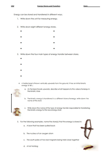 Energy stores and transfers - GCSE PHYSICS | Teaching Resources
