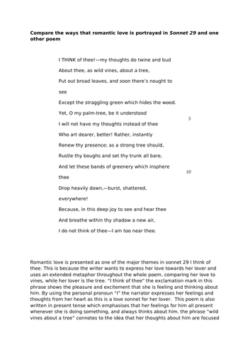 AQA GCSE English Literature poetry 30 marker | Teaching Resources