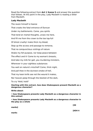 AQA GCSE English Literature Macbeth | Teaching Resources