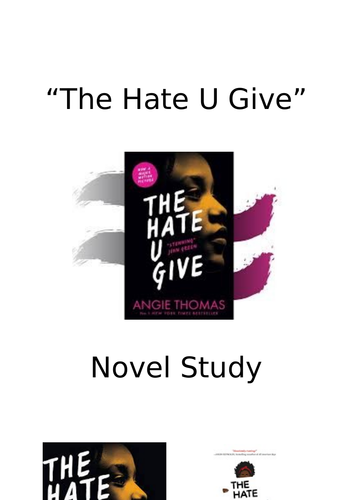 "The Hate U Give" Novel Study | Teaching Resources