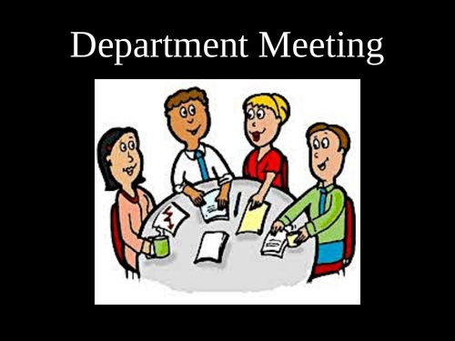 Department Meeting PowerPoint | Teaching Resources