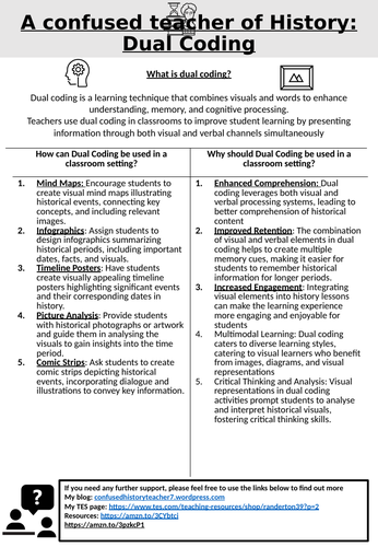 A History Teachers Guide To Dual Coding Teaching Resources