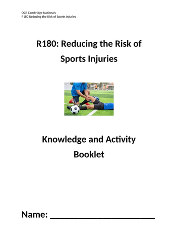 R180 OCR Sport Intrinsic and Extrinsic Factors | Teaching Resources
