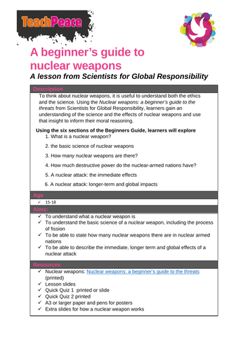 A beginner's guide to nuclear weapons | Teaching Resources A beginner's guide to nuclear weapons | Teaching Resources