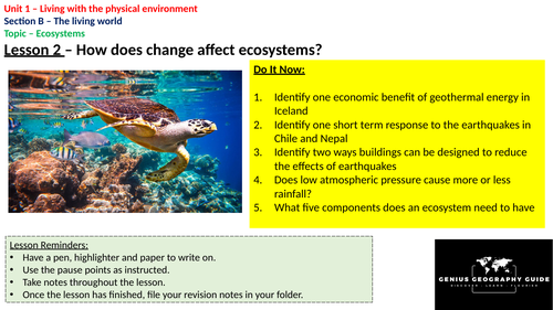 Ecosystems - how does change affect ecosystems | Teaching Resources