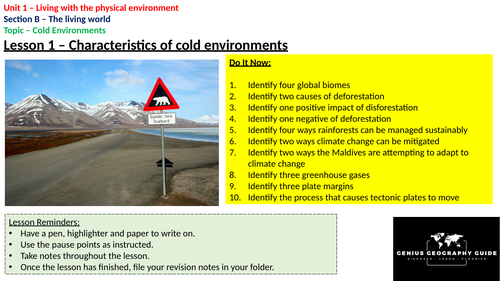 Cold Environments - Characteristics | Teaching Resources Cold Environments - Characteristics | Teaching Resources