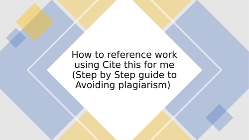 Referencing guide | Teaching Resources Referencing guide | Teaching Resources
