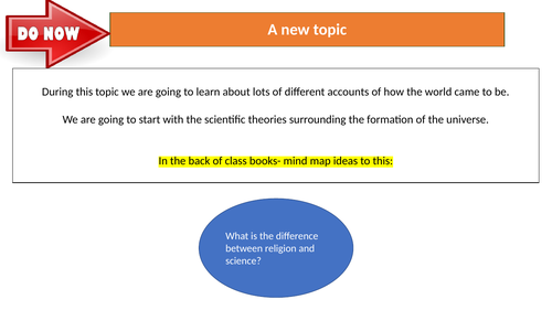 KS3- RS- Origins of the Universe | Teaching Resources