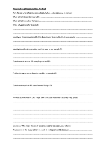 Interference Theory (GCSE Psychology AQA) | Teaching Resources Interference Theory (GCSE Psychology AQA) | Teaching Resources