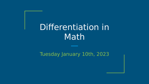Math Differentiation Professional Development Powerpoint | Teaching ...