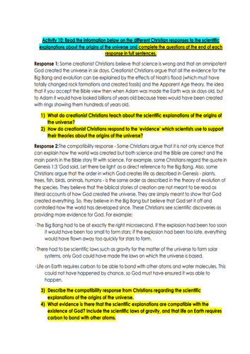 Scientific views of the universe | Teaching Resources