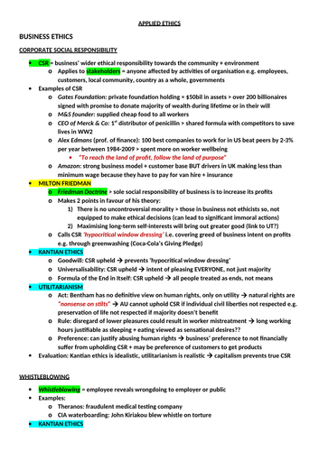 REVISION: "APPLIED ETHICS" | Teaching Resources