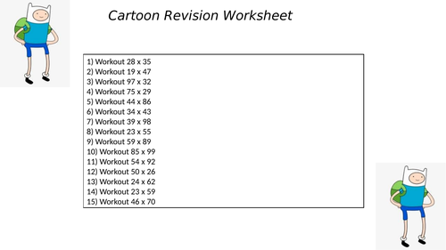 CARTOON WORKSHEET 54 | Teaching Resources