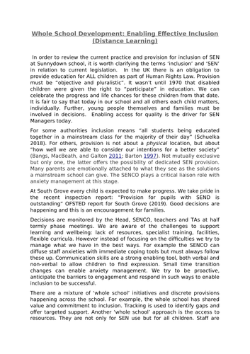 SENCO Award Essay | Teaching Resources