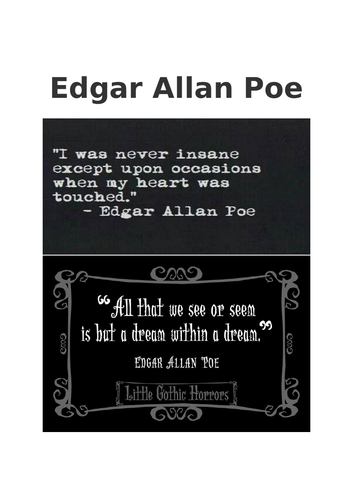 Tell Tale Heart by Edgar Allan Poe | Teaching Resources