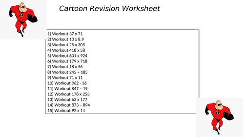 CARTOON WORKSHEET 66 | Teaching Resources