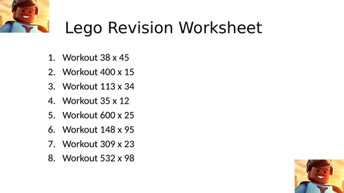 LEGO WORKSHEET 25 | Teaching Resources