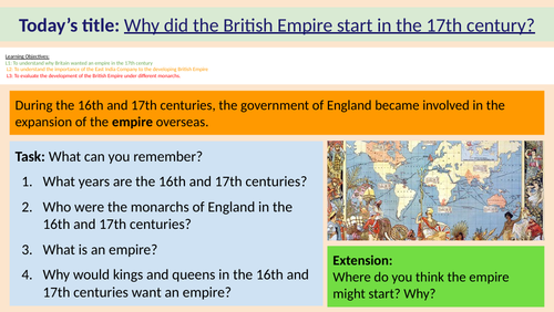 2. Why did the British Empire start in the 17th century? | Teaching ...
