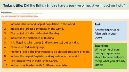 4. Did the British Empire have a positive or negative impact on India ...