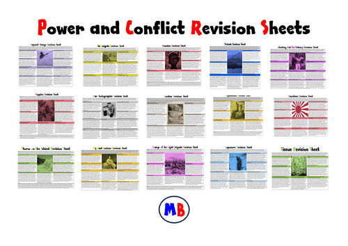Power and Conflict Revision Sheets | Teaching Resources