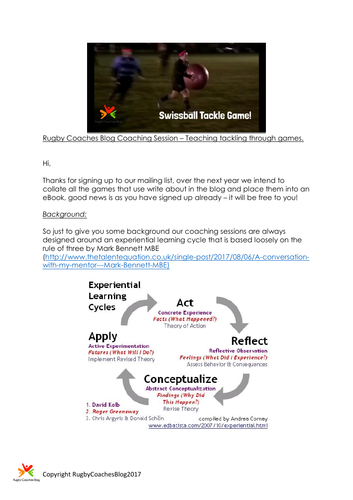 Rugby Union Teaching Tackling Through Games | Teaching Resources Rugby Union Teaching Tackling Through Games | Teaching Resources