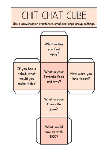 Conversation cube | Teaching Resources