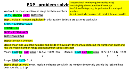 fdp conversion problem solving | Teaching Resources