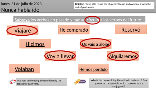 Pluperfect- El pluscuamperfecto | Teaching Resources