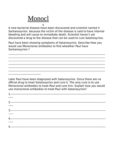 Monoclonal antibodies Practice Question bundle pack | Teaching Resources