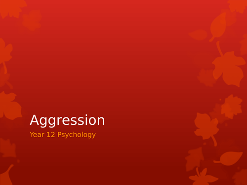 AQA A Level PE - Psychology Aggression | Teaching Resources AQA A Level PE - Psychology Aggression | Teaching Resources