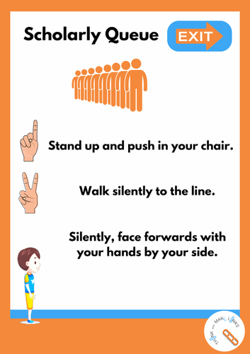 Lining Up Routine Poster | Teaching Resources