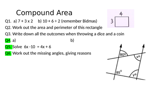 area of compound shapes | Teaching Resources