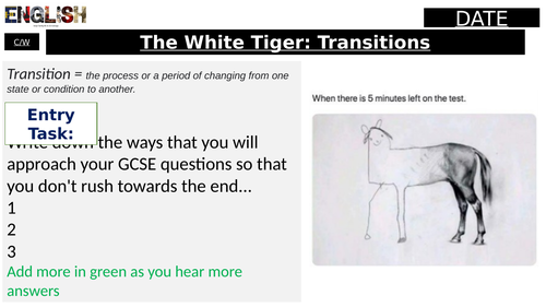 Exploring structure and transitions through 'The White Tiger' English ...
