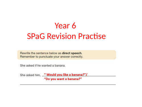 Year 6 SPaG Practise with questions from SATs papers (updated for 2024 ...
