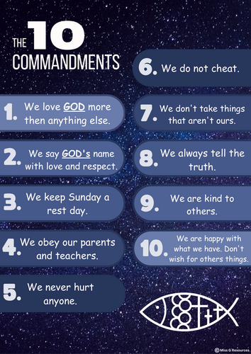Classroom rules, 10 commandments, poster | Teaching Resources