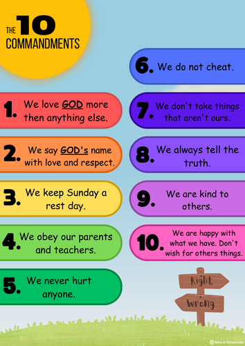 Classroom rules, 10 commandments, poster | Teaching Resources