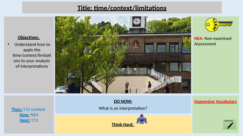 AQA History NEA Lesson 8 | Teaching Resources