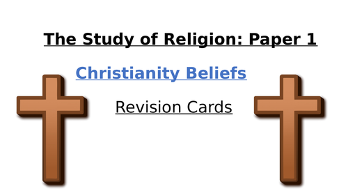 AQA Religious Studies Revision Cards - Christianity Beliefs | Teaching Resources