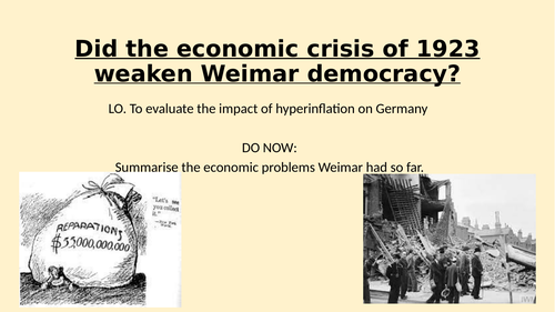 Weimar Germany - Hyperinflation Ruhr | Teaching Resources