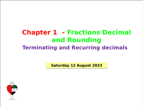 Terminating decimal & Recurring decimals | Teaching Resources